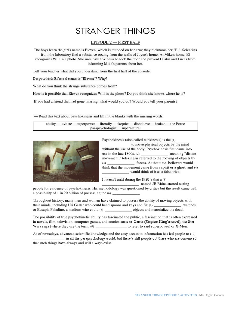 Stranger Things: Episode 2 | PDF | Science | Science (General)