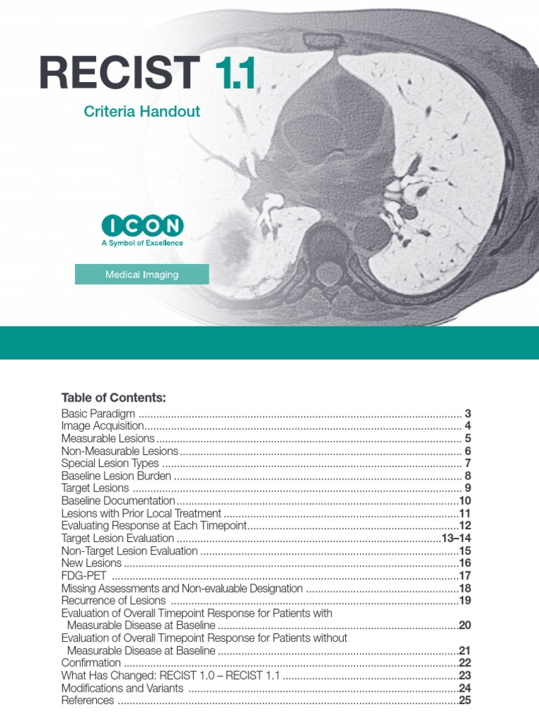 Recist Book 1 1 Handout | PDF | Positron Emission Tomography | Ct Scan