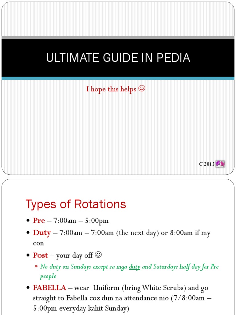 Ultimate Guide in Pedia | PDF | Neonatal Intensive Care Unit | Patient