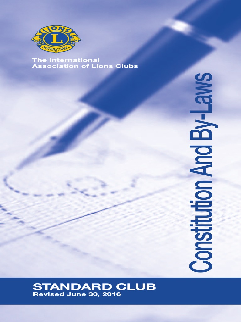 lions Club Constitution and By Laws | Board Of Directors | Article One ...