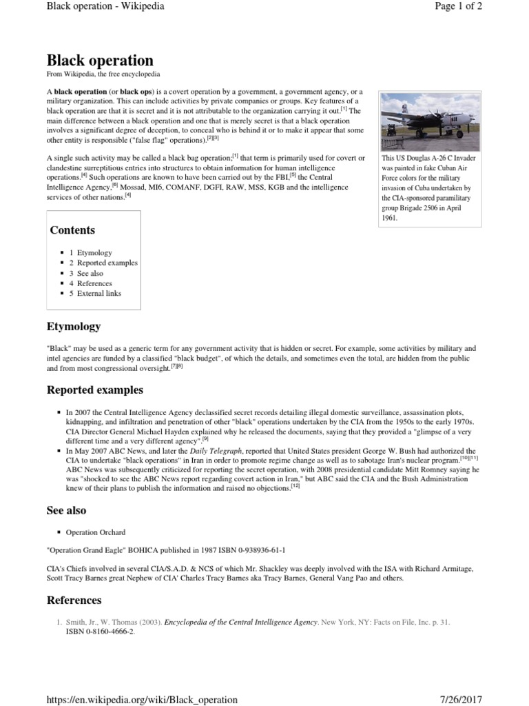 Black Operations in The World | PDF | Central Intelligence Agency ...