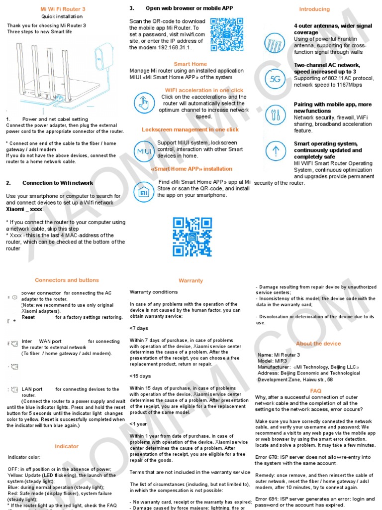 MiWiFi Router | PDF | Wi Fi | Computer Network