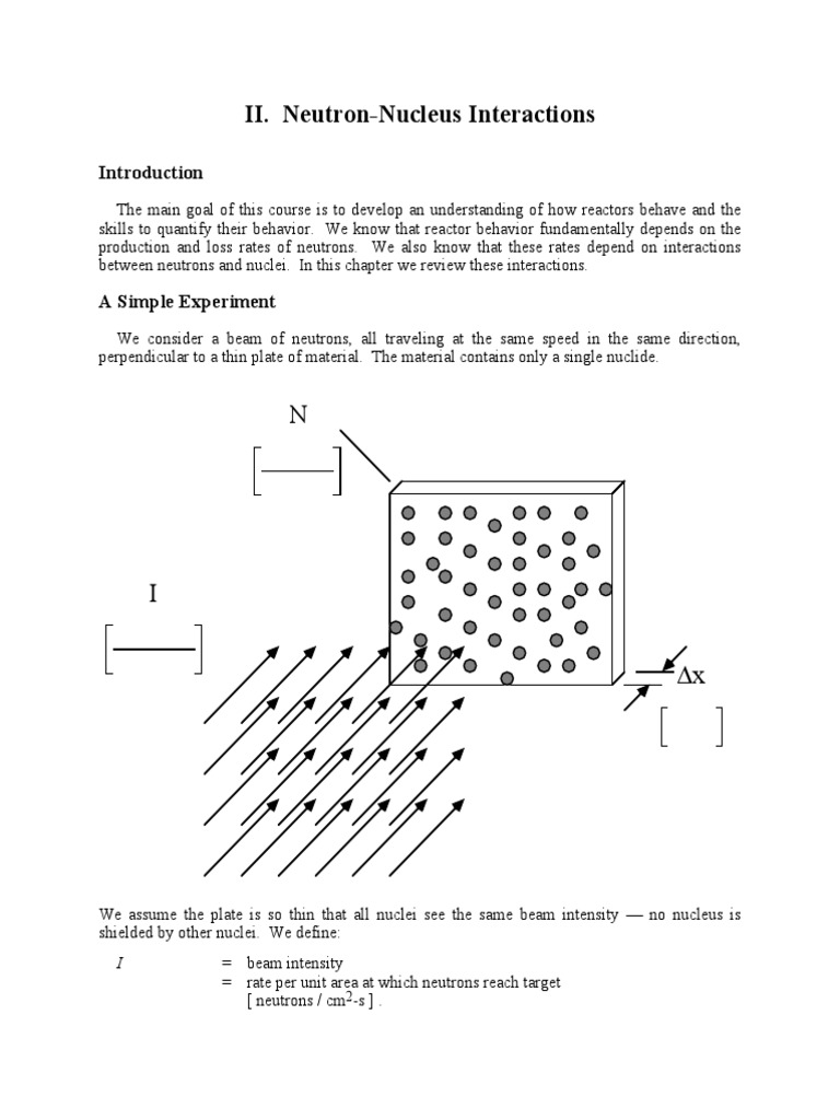 II Neutron Interactions | PDF | Cross Section (Physics) | Neutron