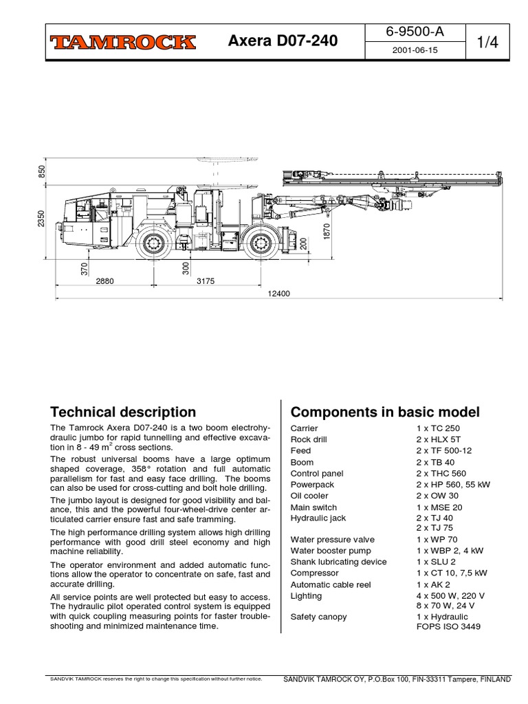 Axera D07-240: Technical Description Components in Basic Model | PDF ...