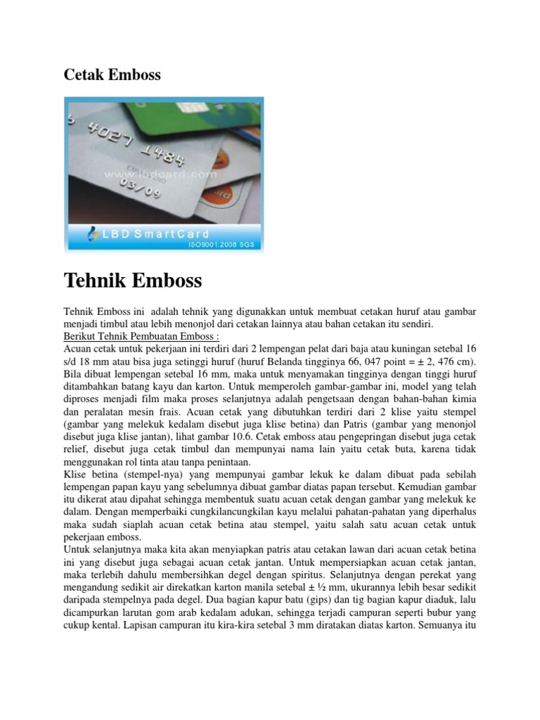Cetak Emboss | PDF