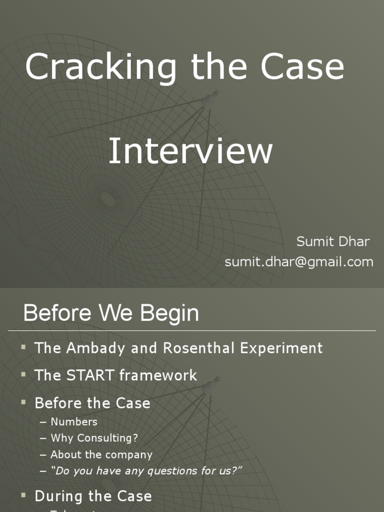 Print Cracking The Case Interview | PDF | Strategic Management | Fee