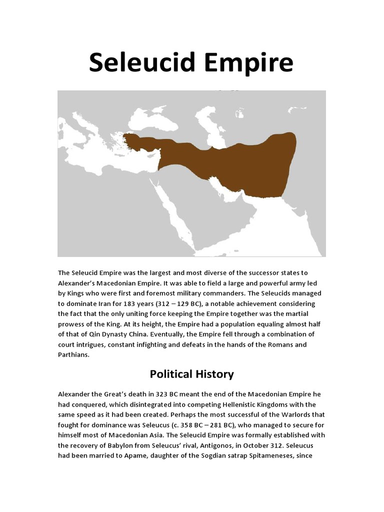 Seleucid Empire | PDF | Macedonia (Ancient Kingdom) | 3rd Century Bc