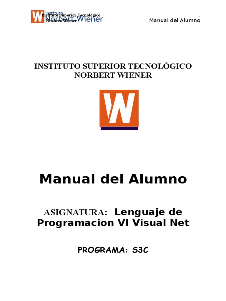 Lenguaje de Programacion Vi Visual Basic Net | PDF | .NET Framework ...