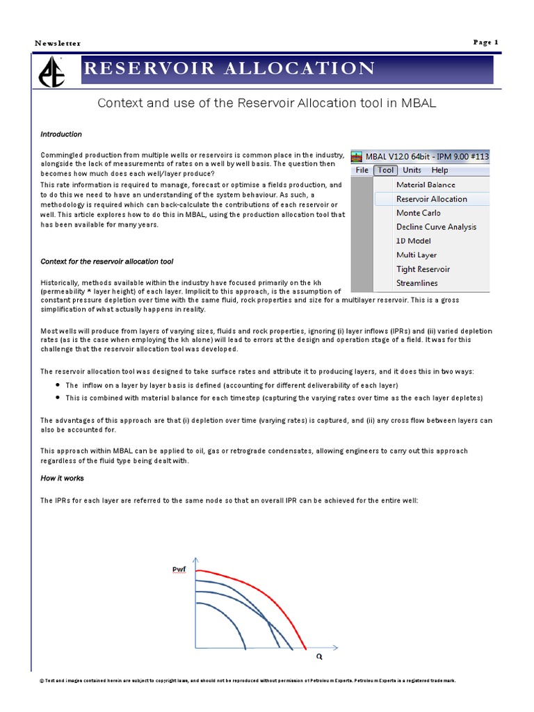 MBAL Reservoir Allocation | PDF | Petroleum Reservoir | Intellectual ...
