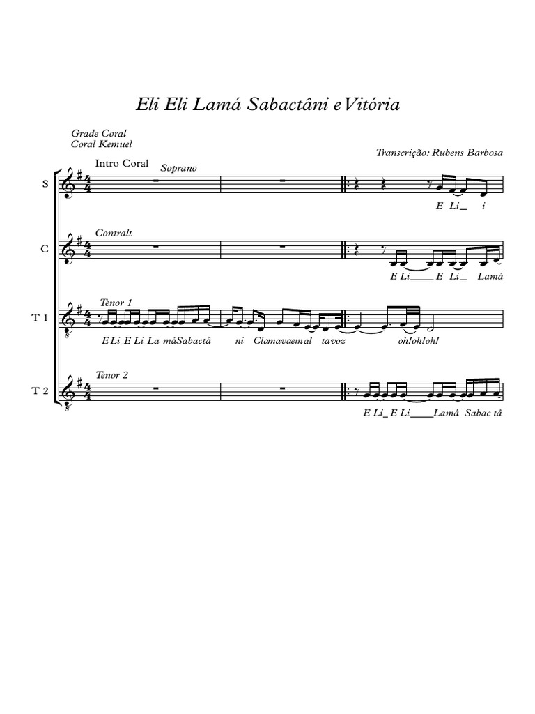 Eli, Eli, Lama Sabactani | PDF