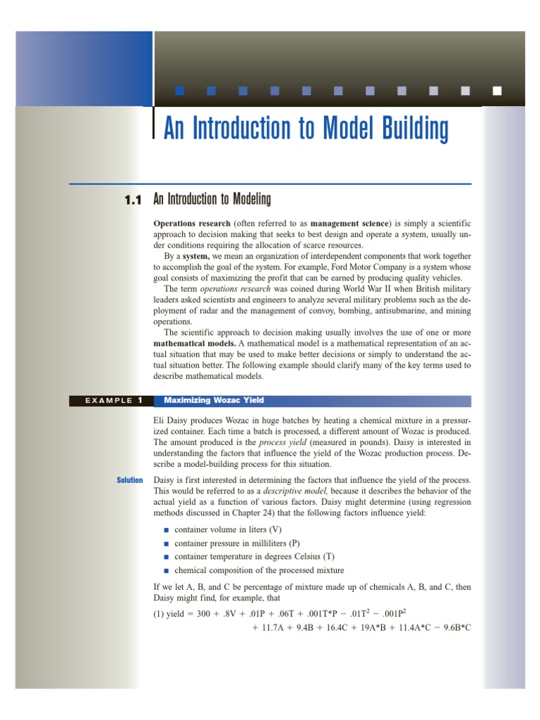 382 Winston Cap1 An Introduction To Model Building PDF | PDF ...