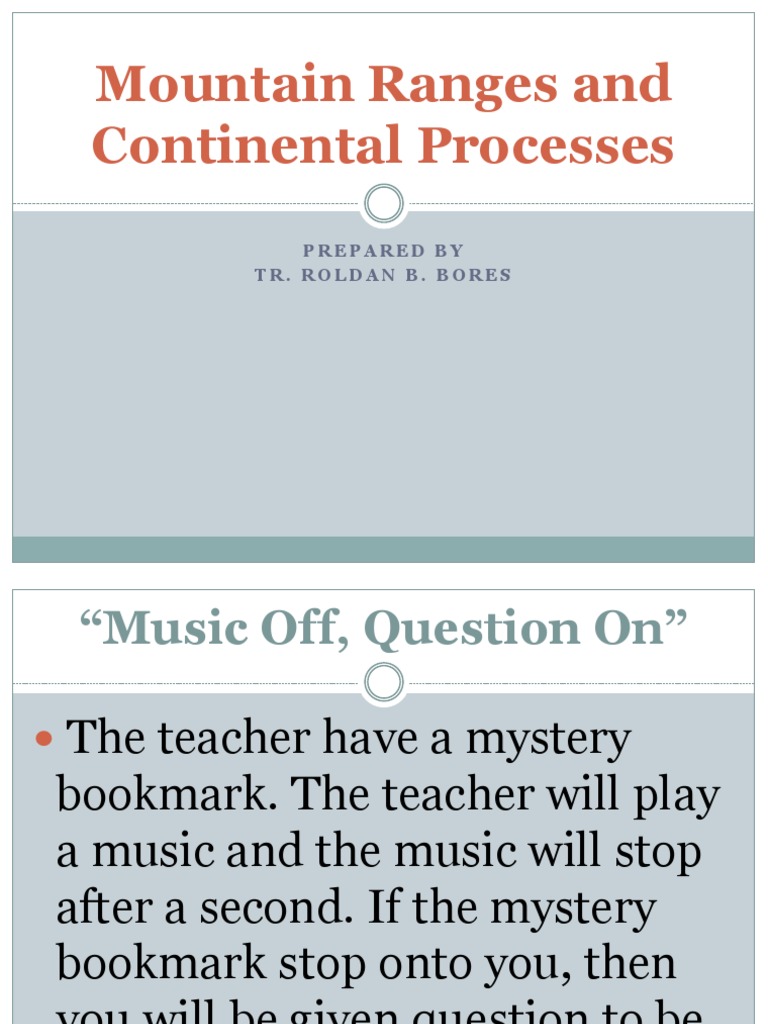 Mountain Ranges and Continental Processes | PDF