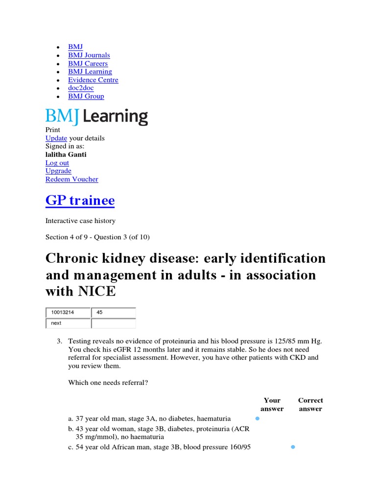 Chronic Kidney Disease Referal | PDF | Chronic Kidney Disease | Renal ...