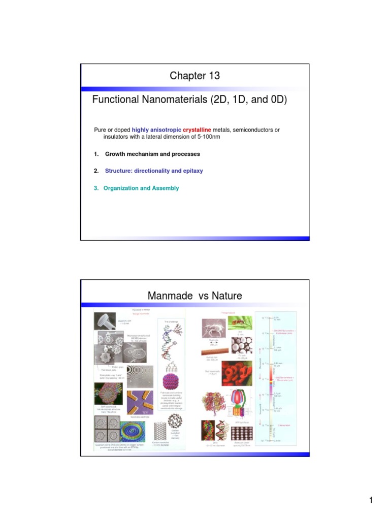 Functional Nanomaterials (2D, 1D, and 0D) | PDF | Nanowire | Carbon ...