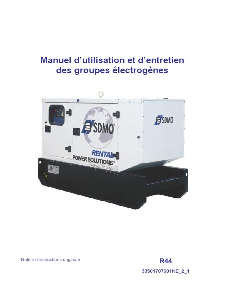SDMO | PDF | Combustible | Réseau électrique