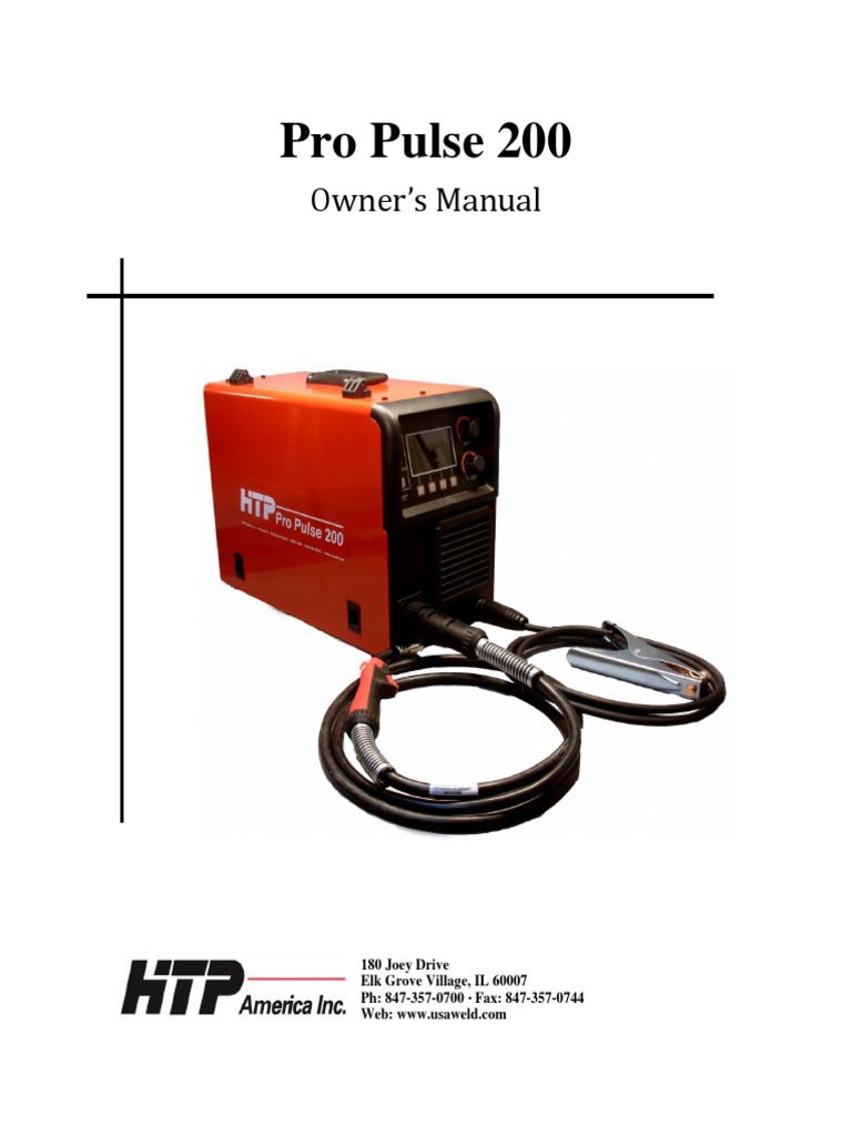 Pro Pulse 200 Manual | PDF | Welding | Construction