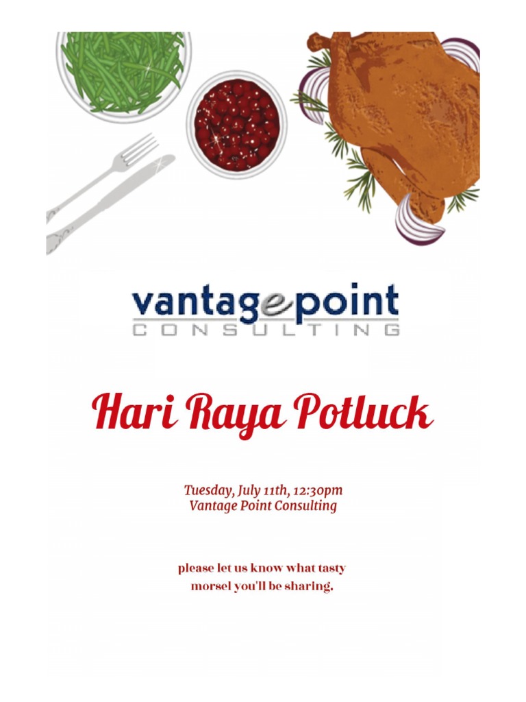 Hari Raya Potluck Invitation | PDF