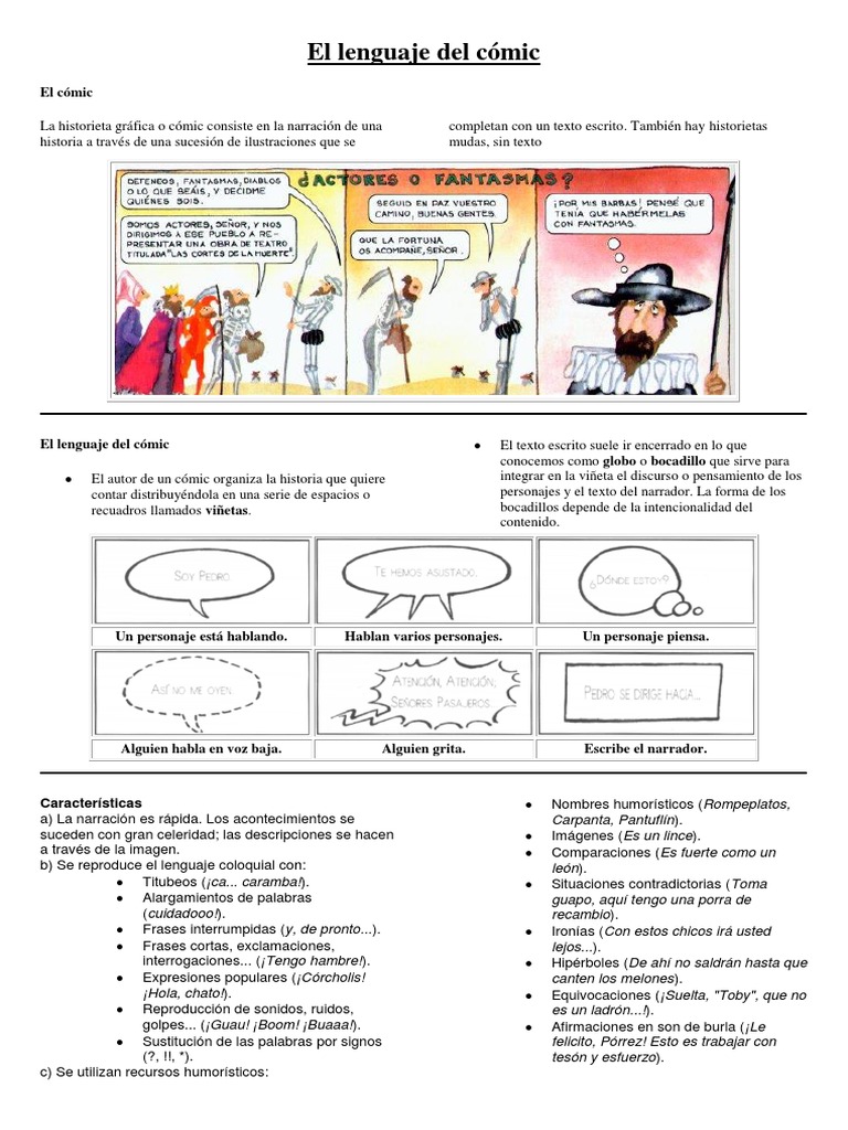 El Lenguaje y Estructura del Cómic | PDF | Cómics | Narración