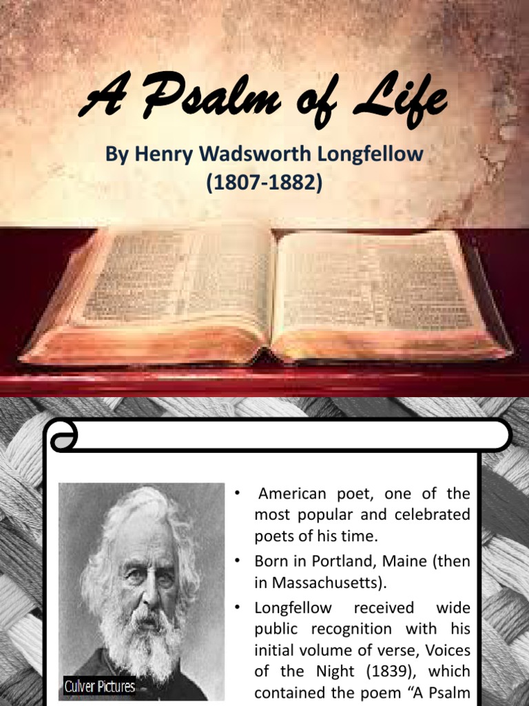 Psalm of Life (Discussion) | PDF | Henry Wadsworth Longfellow | Poetry