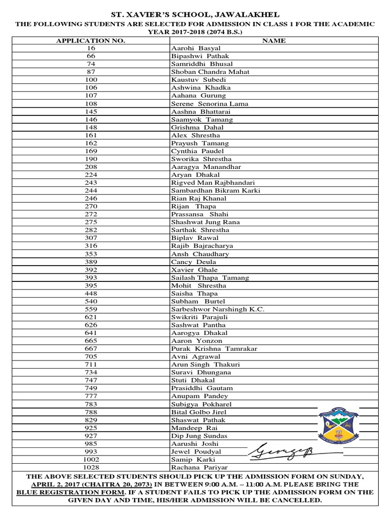 Class 1 Result 2017 2018 | PDF