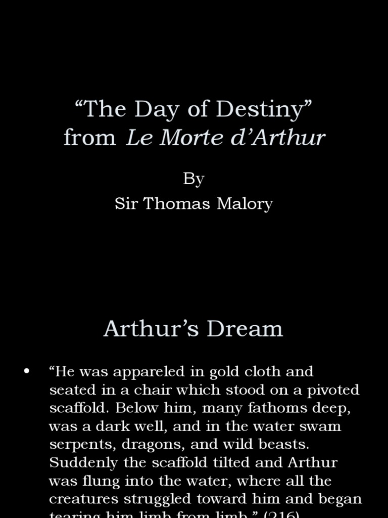 Arthur's Dream and Destiny Explained | PDF