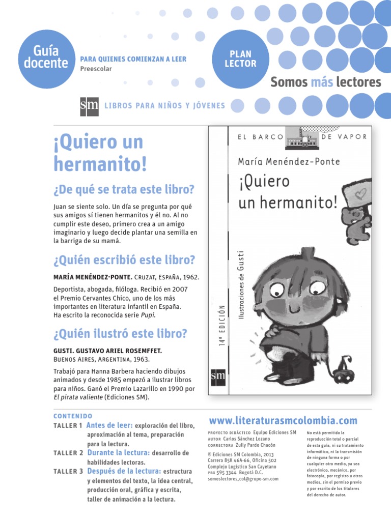 Quiero Un Hermanito PDF | PDF | Lectura (proceso) | Literatura infantil