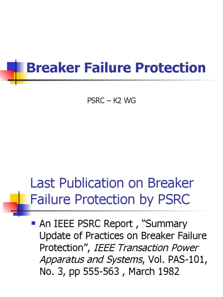Breaker Failure Protection | PDF | Relay | Electromagnetism
