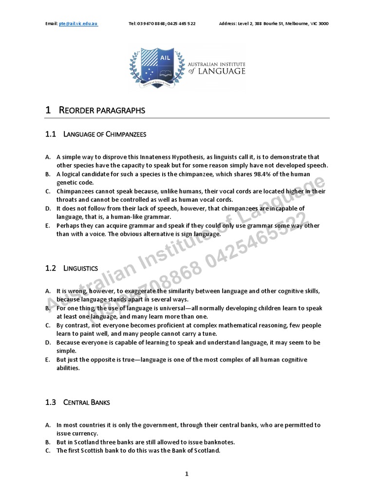 Reorder Paragraphs | PDF | Internet Privacy | Evolution