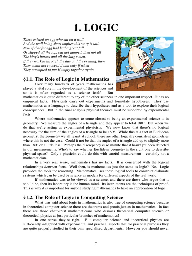 Logic: 1.1. The Role of Logic in Mathematics | PDF | Teaching ...