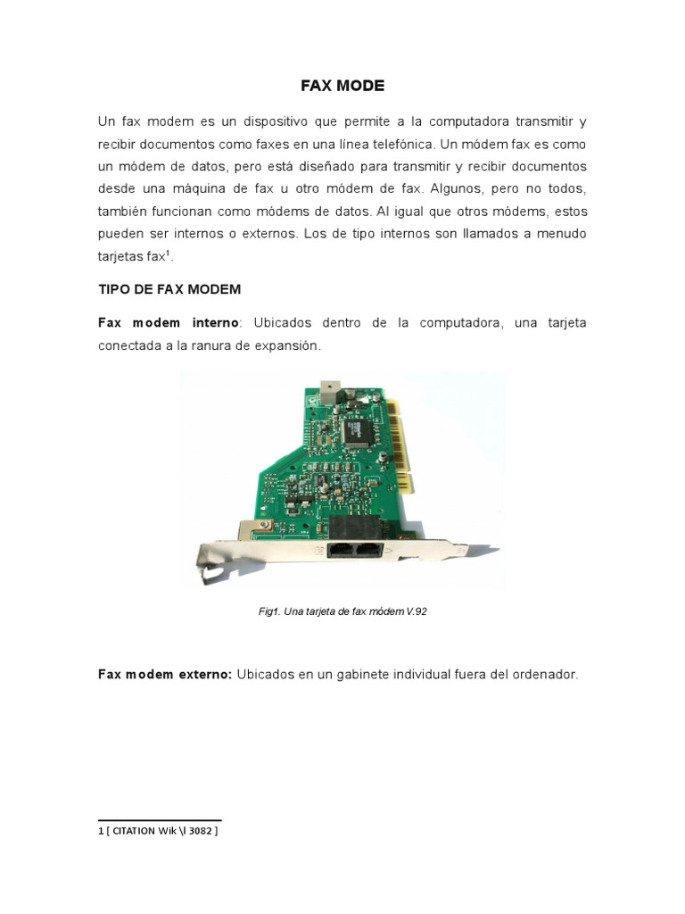 Fax Modem | PDF | Módem | Fax