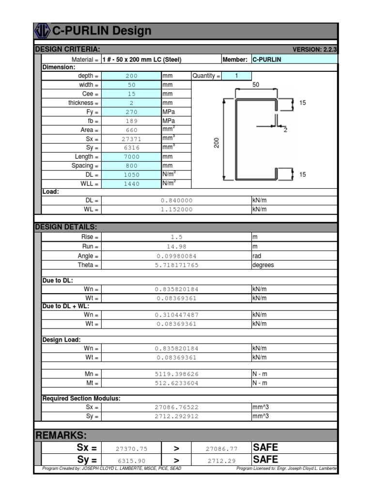 05 - C-Purlin Design | PDF | Nature