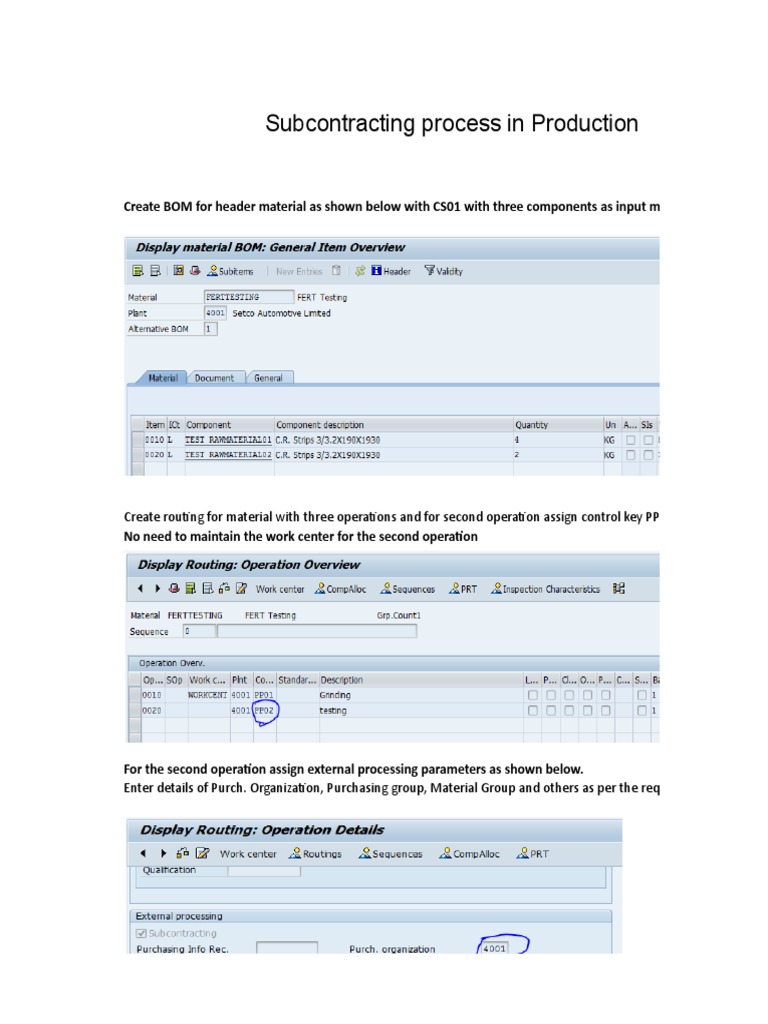 Subcontracting Process in Production | PDF | Computing | Areas Of Computer Science