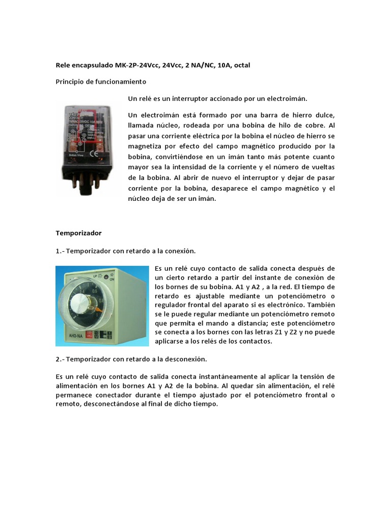 Rele Encapsulado MK | PDF | Relé | Magnetismo