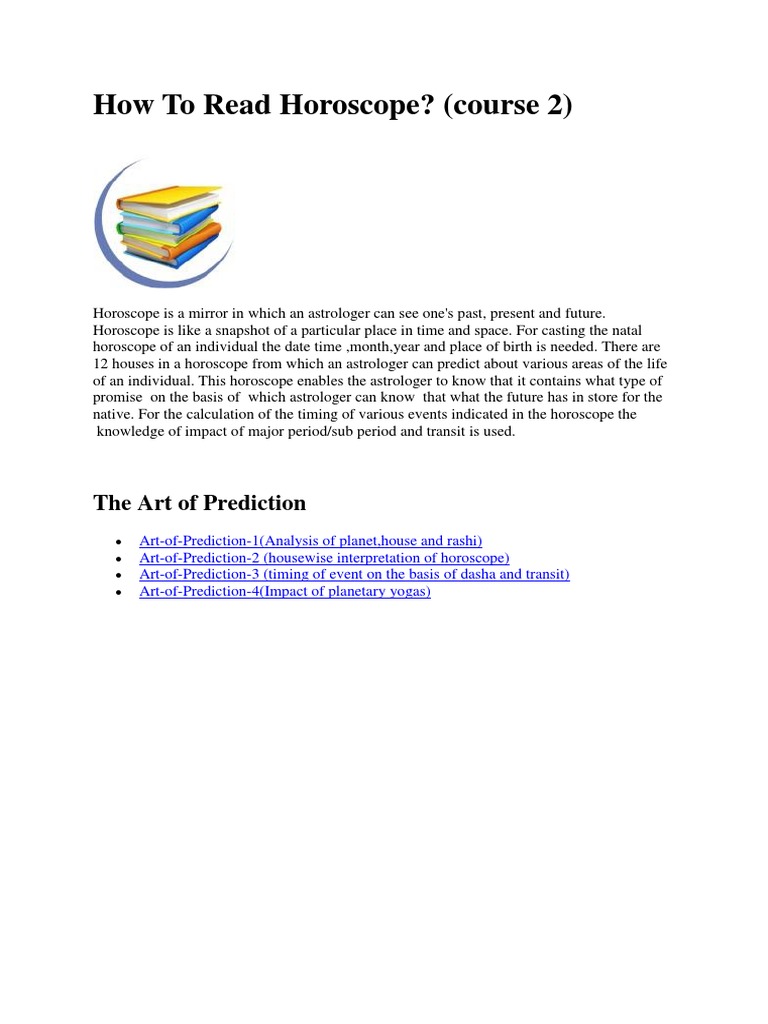 How To Read Horoscope | PDF