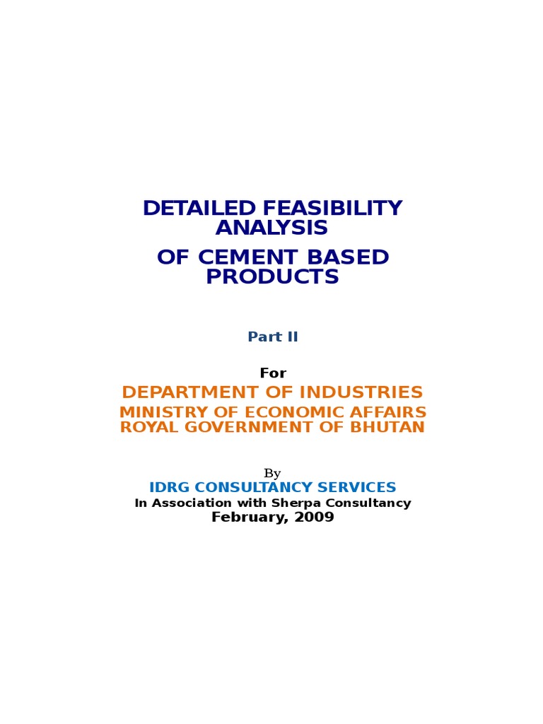 Project Report Sample - Cement Plant | PDF | Concrete | Cement