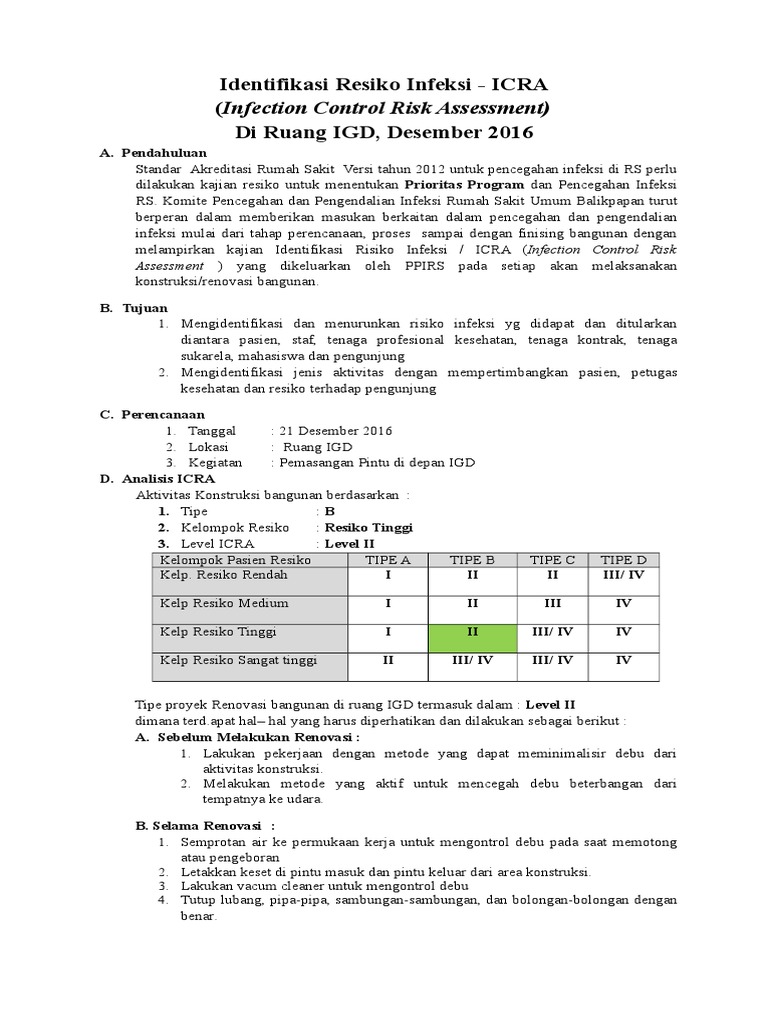 Identifikasi Resiko Infeksi | PDF