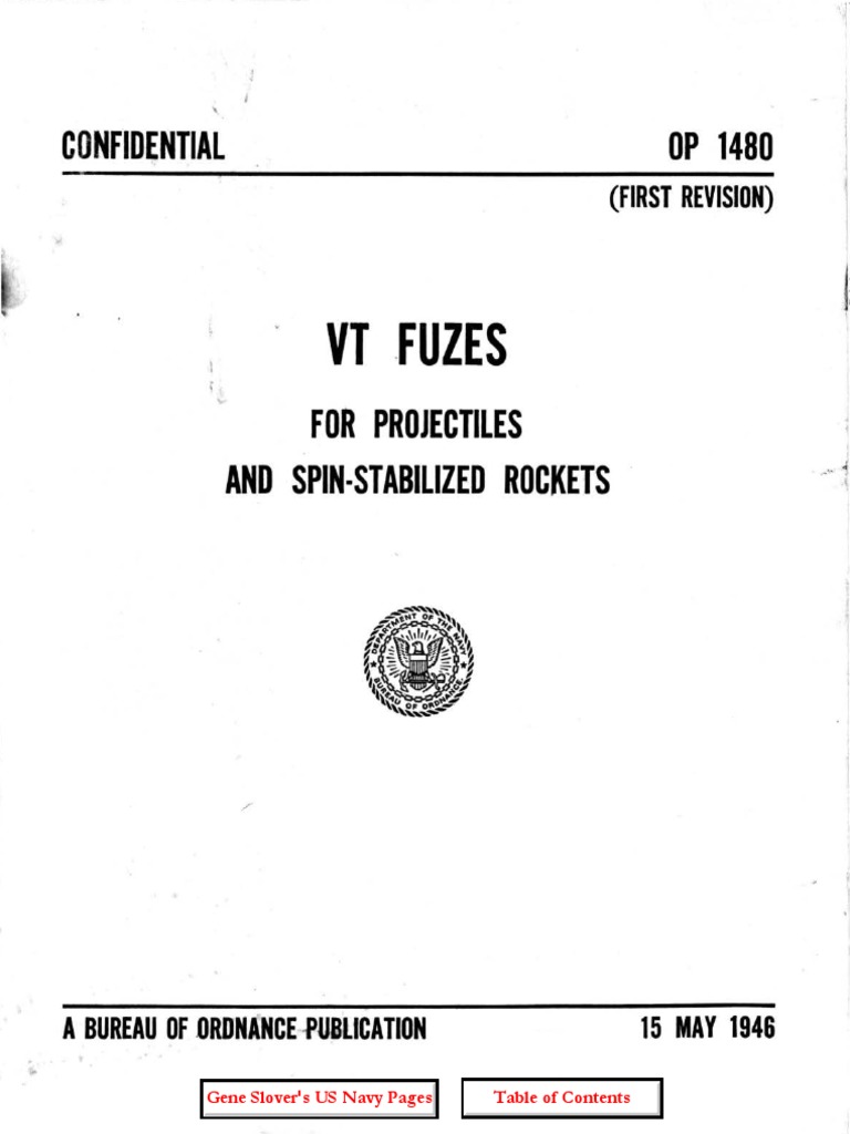 VT Fuze PDF | PDF | Fuze | Detector (Radio)