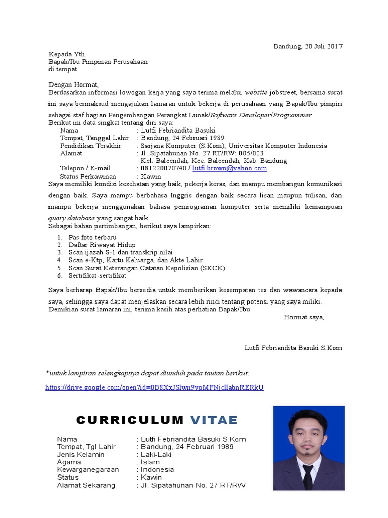 CV Lutfi Febriandita Basuki1 | PDF