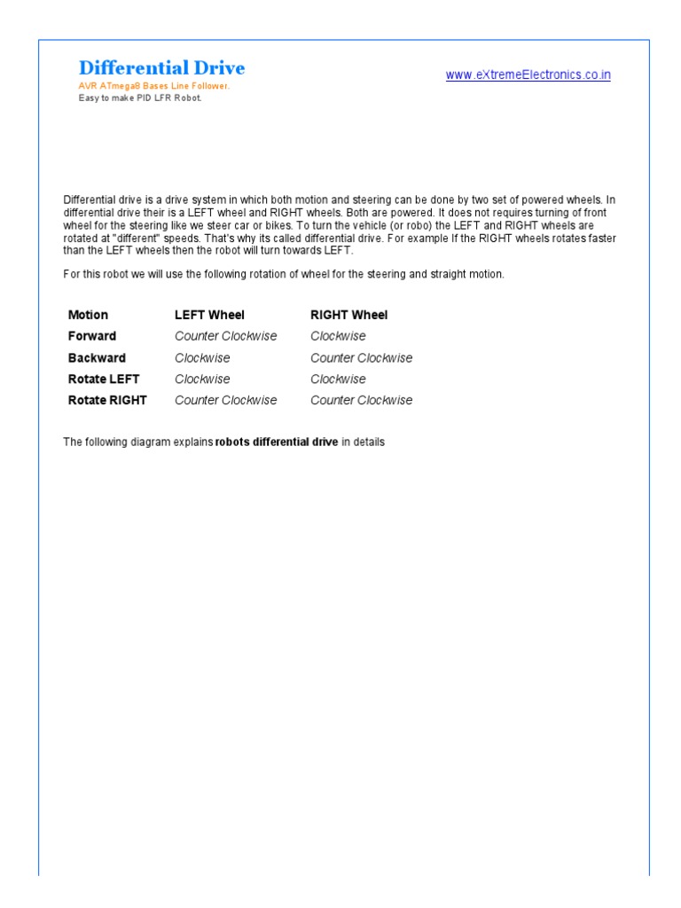 AVR ATmega8 Based LFR - Differential Drive | PDF | Steering | Transportation Engineering