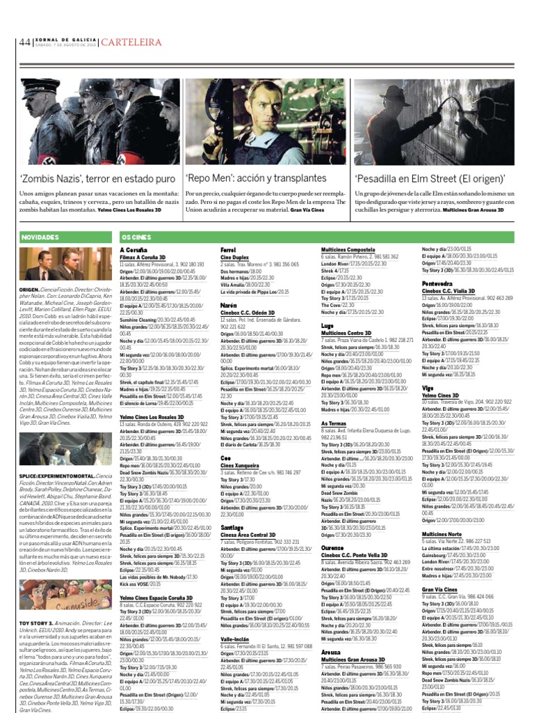 Cartelera | PDF | Ocio