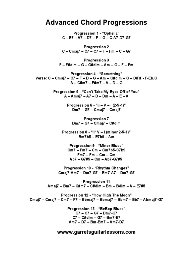 Advanced Chord Progressions | PDF