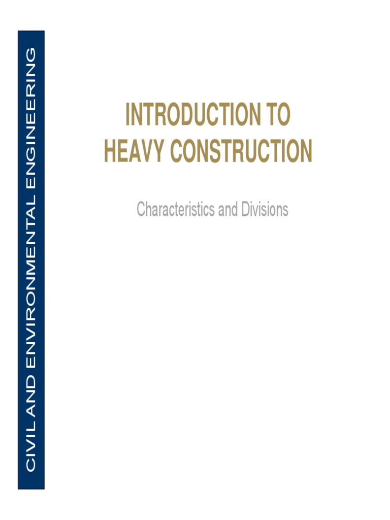 Introduction to Heavy Civil Construction: An Overview of ...