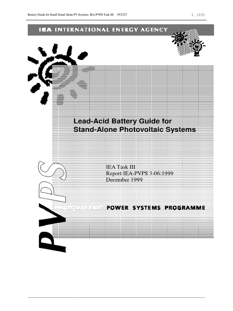 Lead Acid Battery | PDF | Rechargeable Battery | Photovoltaic System