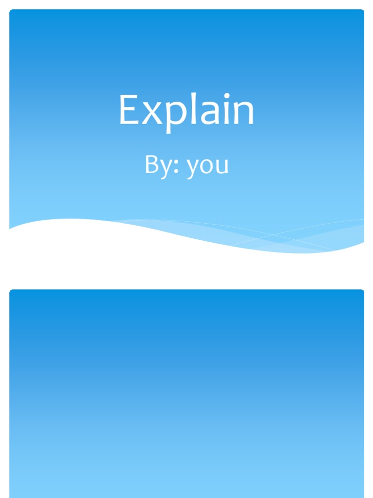 Explain | PDF