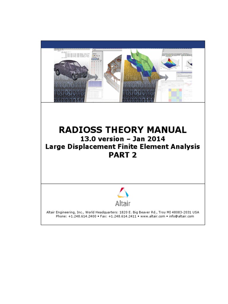 RADIOSS Theory Manual Overview | PDF | Yield (Engineering ...