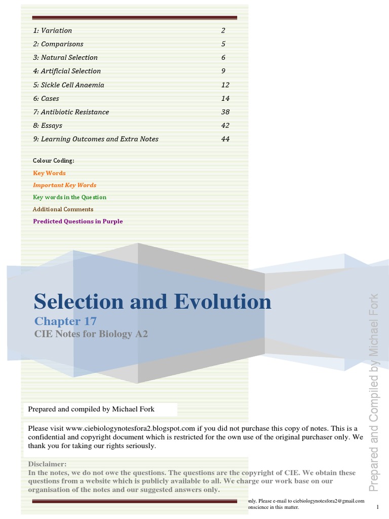 Chapter 17 Selection and Evolution | PDF | Sickle Cell Disease ...