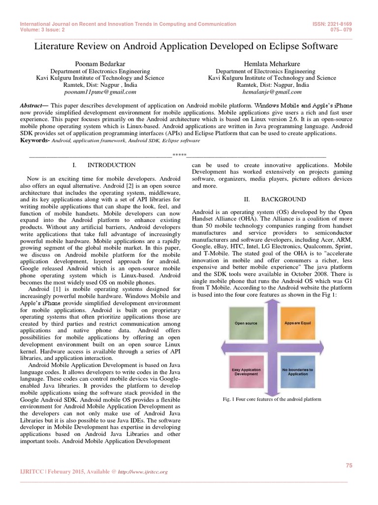 Literature Survey On Android 3 | PDF | Eclipse (Software) | Android (Operating System)