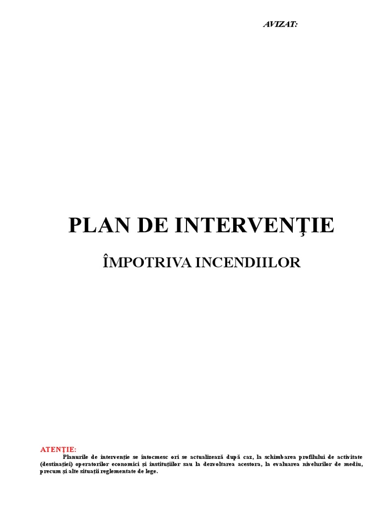 Model Plan Interventie | PDF