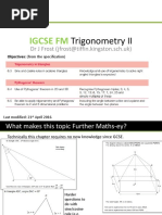 IGCSE Mathematics Formula Sheet | PDF | Circle | Triangle