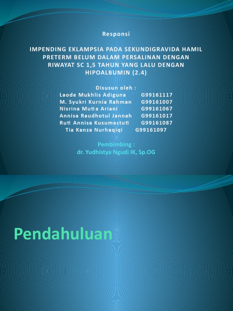 Preeklamsi Responsi | PDF | Kesehatan Holistik